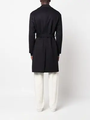 LARDINI Tied-waist Wool Coat