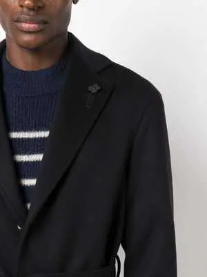 LARDINI Tied-waist Wool Coat