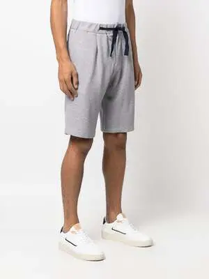 Paul & Shark Mélange-effect Drawstring-waist Shorts