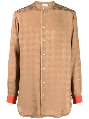 PIERRE-LOUIS MASCIA Monogram Silk Shirt
