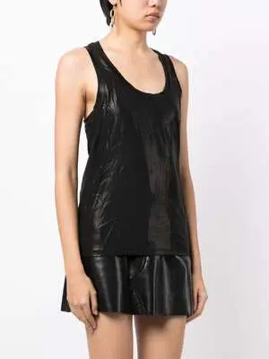 TOM FORD Laminated Tank Top - Black