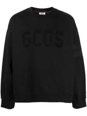 Gcds Flocked-logo Cotton Sweatshirt