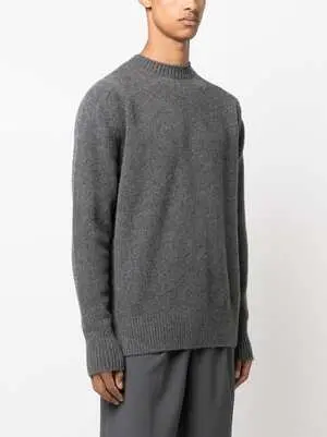 OAMC Logo Intarsia-knit Wool Jumper - Grey