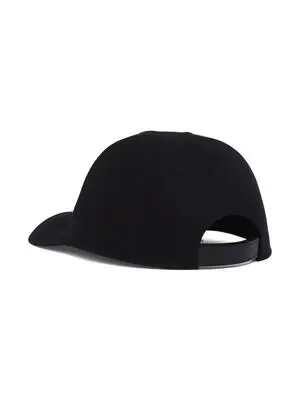 Prada Triangle-logo Felt Cap - Blue