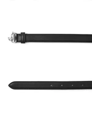 JIMMY CHOO Mini Helina Logo-buckle Belt - Black