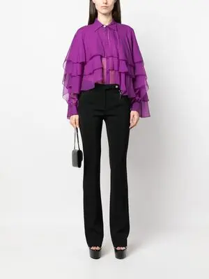 Roberto Cavalli Layered Draped Shirt