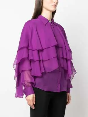 Roberto Cavalli Layered Draped Shirt