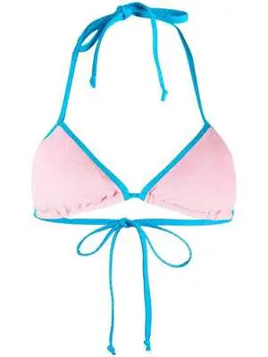 MC2 SAINT BARTH Contrast-trim Bikini Top