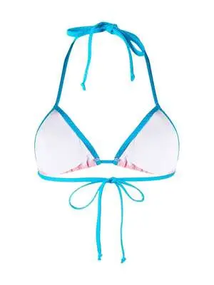 MC2 SAINT BARTH Contrast-trim Bikini Top