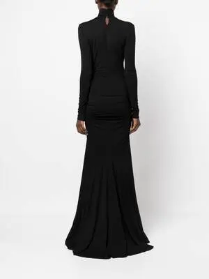 Blumarine Cowl Neck Stretch Jersey Gown