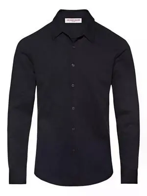 Orlebar Brown Giles Piqué Cotton Shirt - Blue