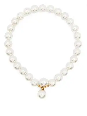 BEATRIZ PALACIOS Bandage Freshwater Pearls Necklace - White