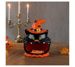 MR. HALLOWEEN Motion Activated Ceramic Candy Bo Wl