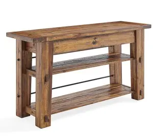 ALATERRE FURNITURE Durango Console Table With T O Shelves - One-color