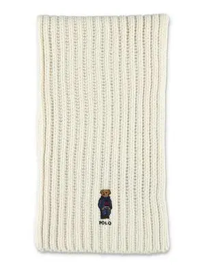 Ralph Lauren Bear Scarf - Cream