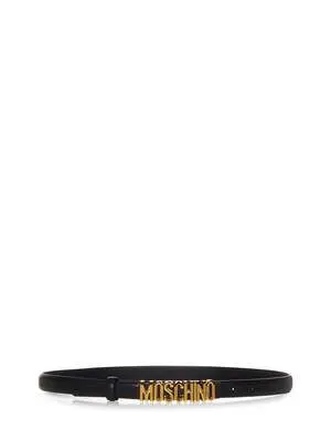 Moschino Mini Logo Lettering Belt In Black - 38% Off  display picture 2