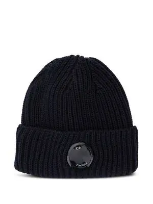 C.P. COMPANY Logo Wool Beanie - Blue