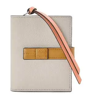 Loewe Leather Zip Wallet - Beige