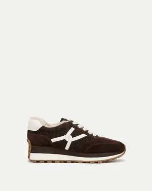 Veronica Beard Veronica Beard Valentina Shearling Sneakers Espresso