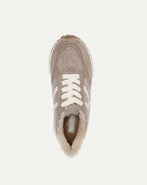 Veronica Beard Valentina Shearling Sneakers - Grey