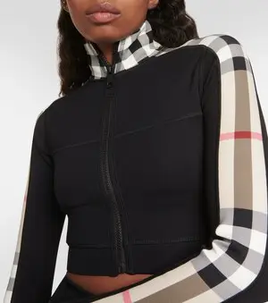 Burberry Check Technical Jersey Track Jacket
