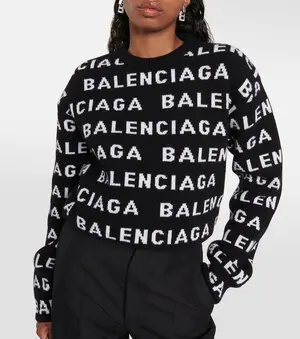 Balenciaga Logo Wool Sweater