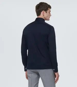 Kiton Cotton Poplin Polo Top