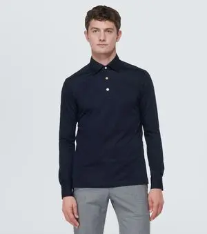 Kiton Cotton Poplin Polo Top