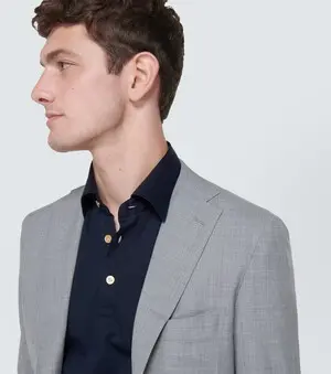 Kiton Cotton Poplin Polo Top