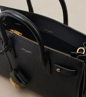 Saint Laurent Sac De Jour Baby Leather Tote Bag - Black