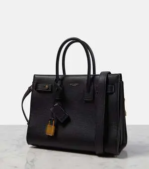 Saint Laurent Sac De Jour Baby Leather Tote Bag - Black