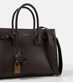 Saint Laurent Sac De Jour Baby Leather Tote Bag - Brown
