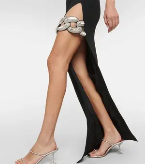 David Koma Asymmetric Embellished Maxi Skirt
