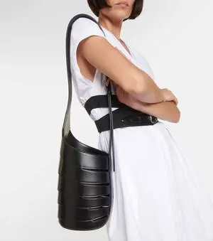 Alaïa Babel Small Leather Shoulder Bag - Black