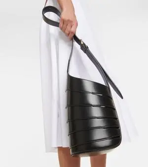 Alaïa Babel Small Leather Shoulder Bag - Black