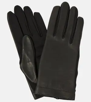 Alaïa Leather Gloves - Black