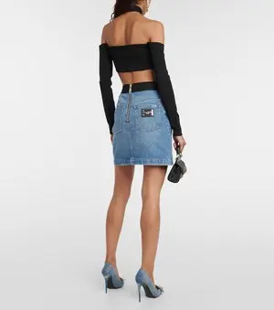 Dolce & Gabbana Logo Denim Miniskirt