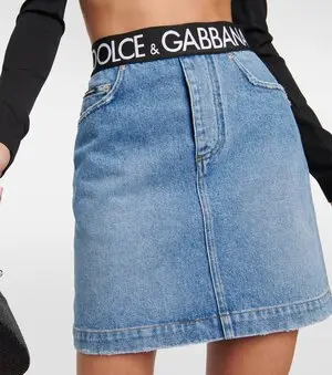 Dolce & Gabbana Logo Denim Miniskirt