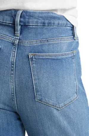 FRAME Le Super High Raw Hem Ankle Straight Leg Jeans