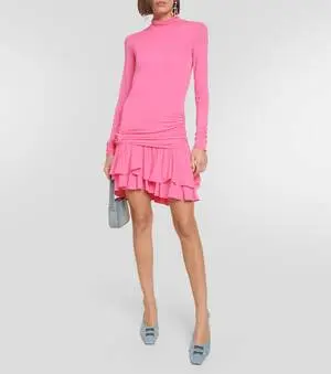 Blumarine Floral-appliqué Minidress