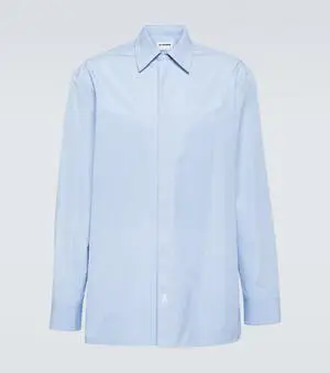JIL SANDER Pinstriped Cotton Shirt - Blue
