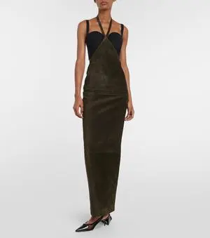 Alaïa Suede Maxi Skirt