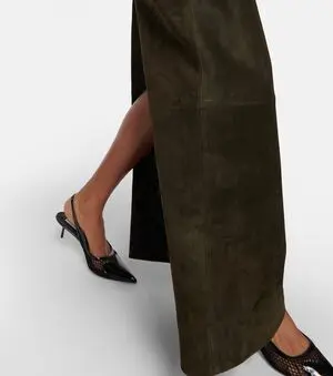 Alaïa Suede Maxi Skirt