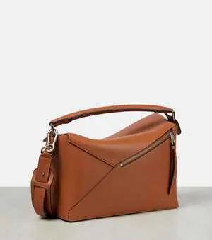 Loewe Puzzle Edge Leather Tote - Brown