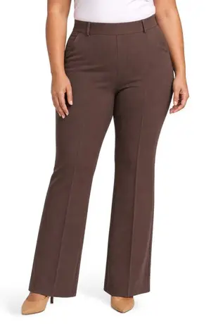 NYDJ Sculpt-her™ Pull-on Flare Ponte Pants - Coffee Bean