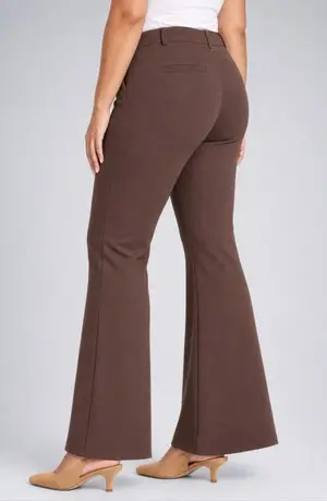 NYDJ Sculpt-her™ Pull-on Flare Ponte Pants - Coffee Bean