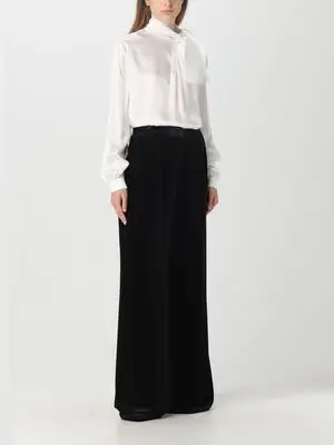 Alberta Ferretti Wide Leg Velvet Trousers - Black