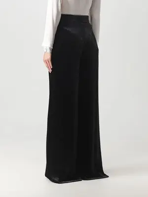 Alberta Ferretti Wide Leg Velvet Trousers - Black