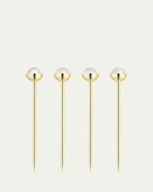 ANNA NEW YORK Hospitality Cocktail Picks - Gld/ Crystal
