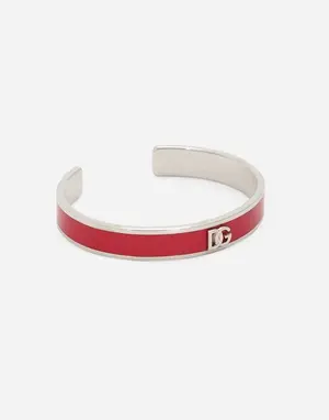 Dolce & Gabbana Enameled Bracelet With Dg Logo - Fuchsia